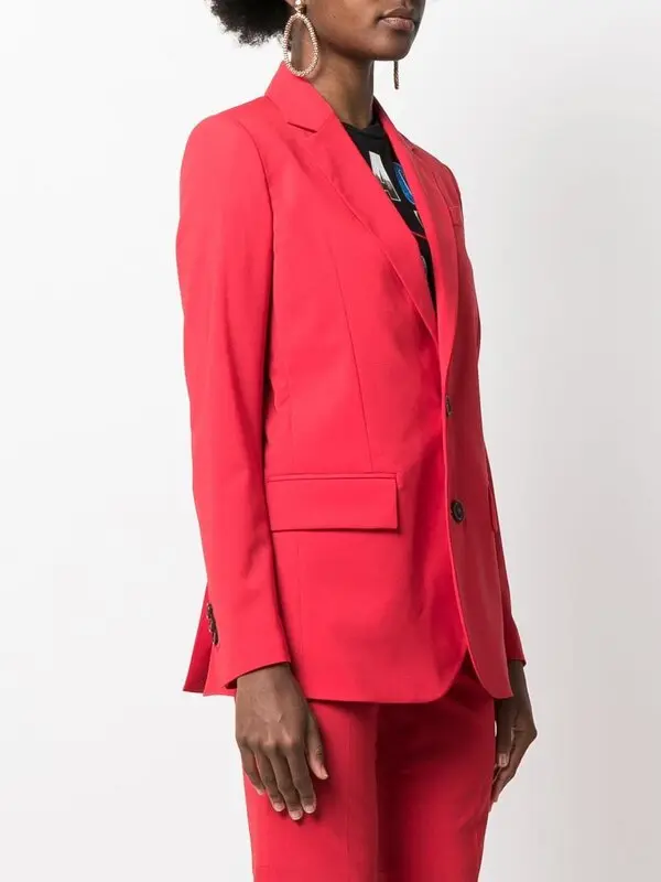 Dsquared2 Virgin Wool Notched Lapel Blazer
