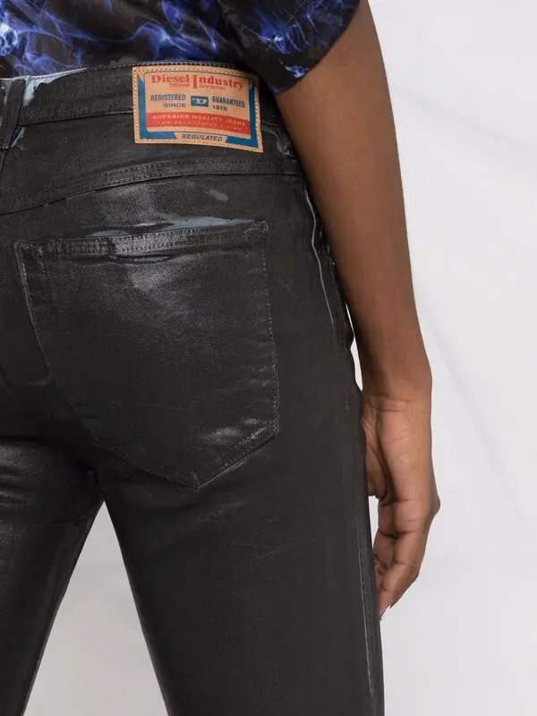 DIESEL® Wax-coated Five-pocket Shorts
