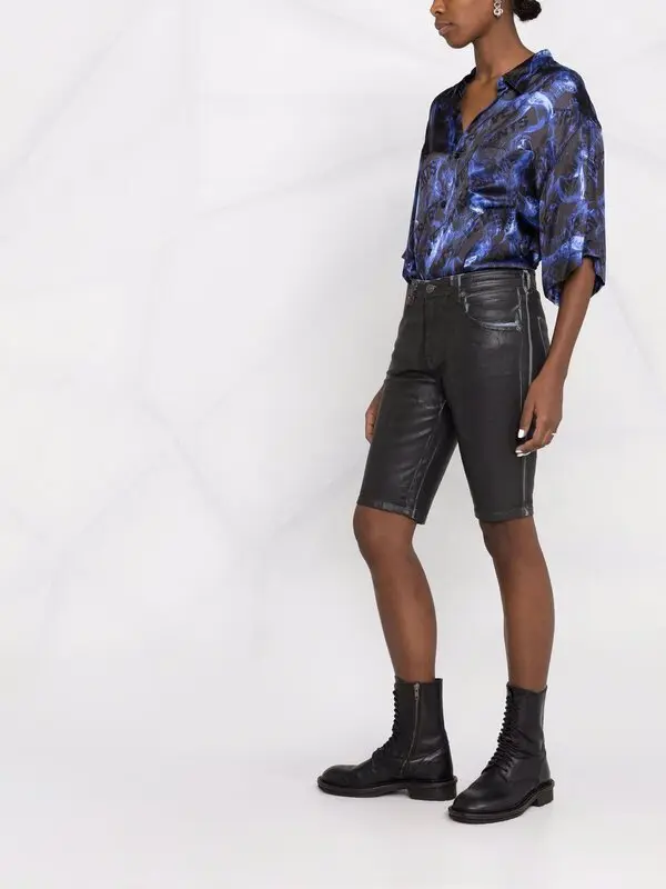 DIESEL® Wax-coated Five-pocket Shorts