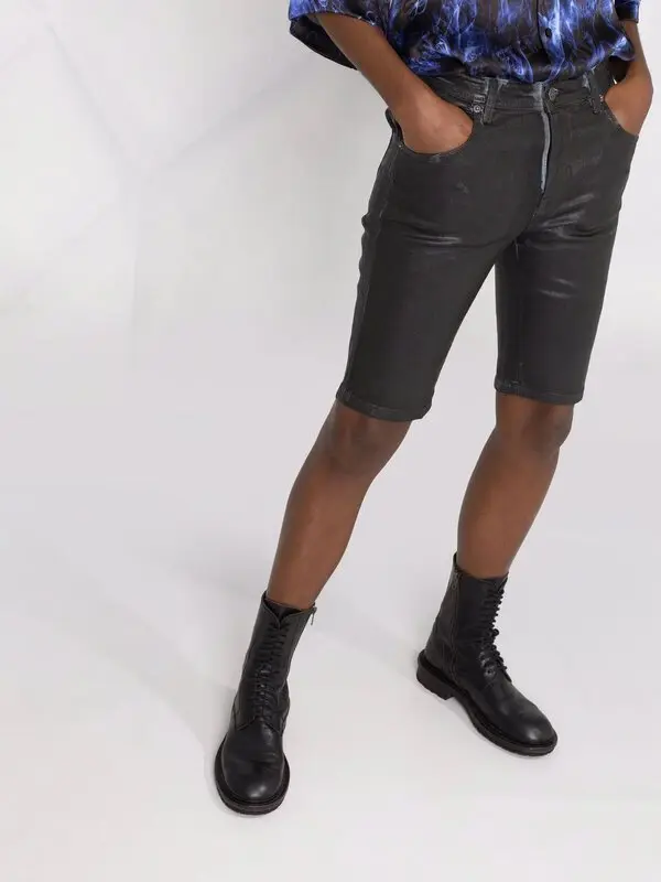 DIESEL® Wax-coated Five-pocket Shorts