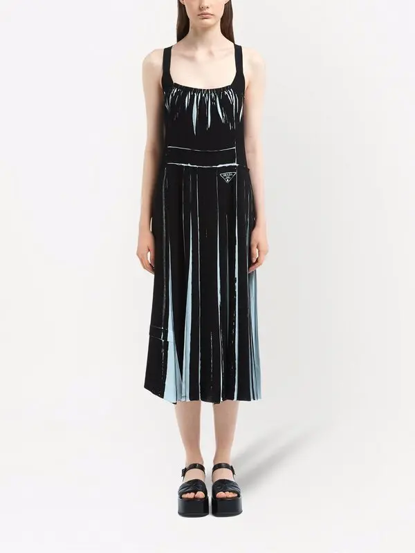 Prada Printed Sablé Dress