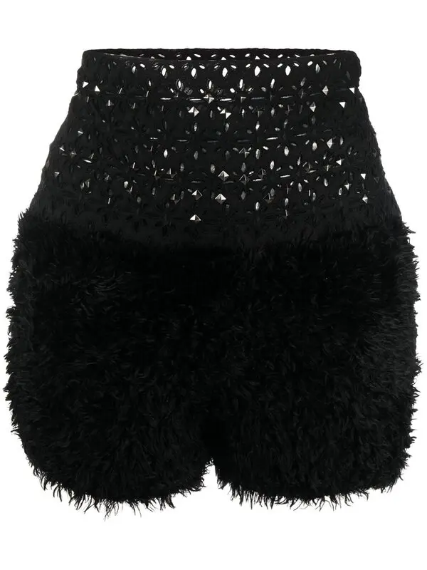 Sacai Broderie-anglaise Studded Shorts