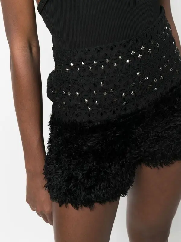 Sacai Broderie-anglaise Studded Shorts