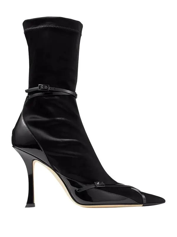 JIMMY CHOO X Mugler Buckle-strap Mid-calf Boots