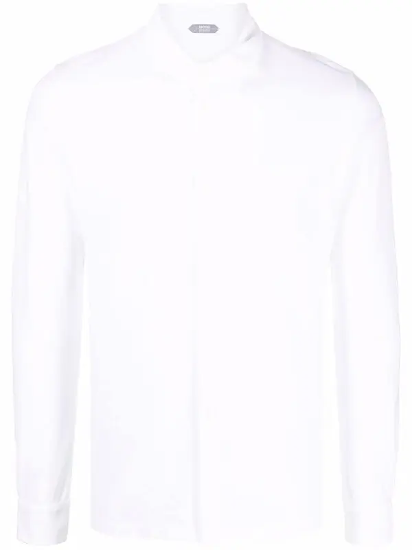 ZANONE Long-sleeved Cotton Shirt - White