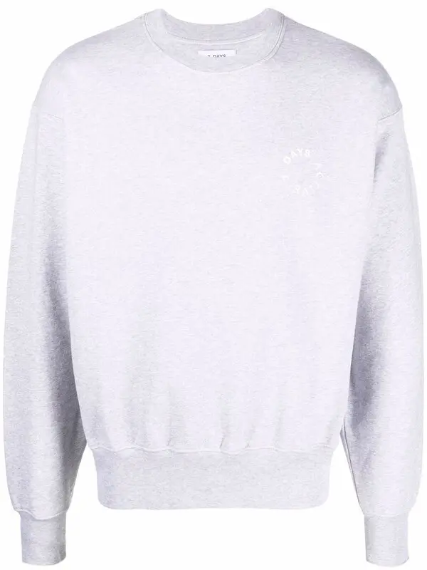 7 DAYS ACTIVE Crew Neck Sweatshirt - 022 Heather Grey