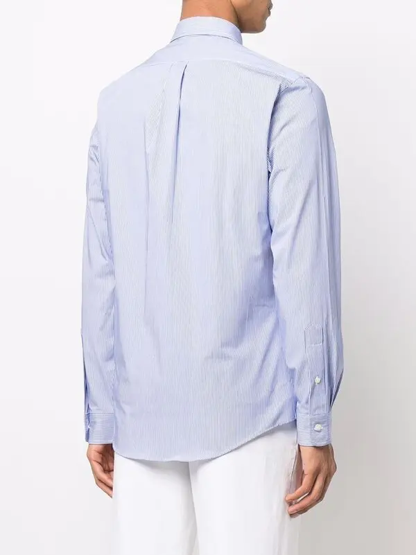 Polo Ralph Lauren Logo Striped Shirt - Blue