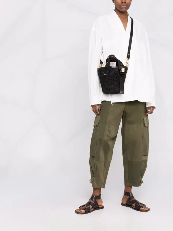 Sacai Micro Marche Woven Bucket Bag