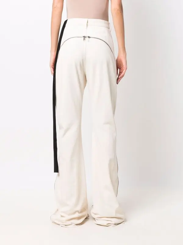Rick Owens Zip-detail Flared Jeans - White | Editorialist