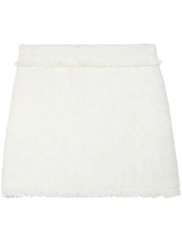 Proenza Schouler White Label Tweed Knitted Mini Skirt - White