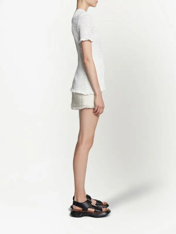 Proenza Schouler White Label Tweed Knitted Mini Skirt - White