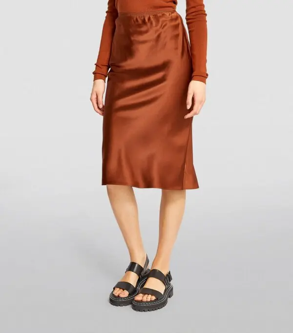 JOSEPH Silk Isaak Midi Skirt