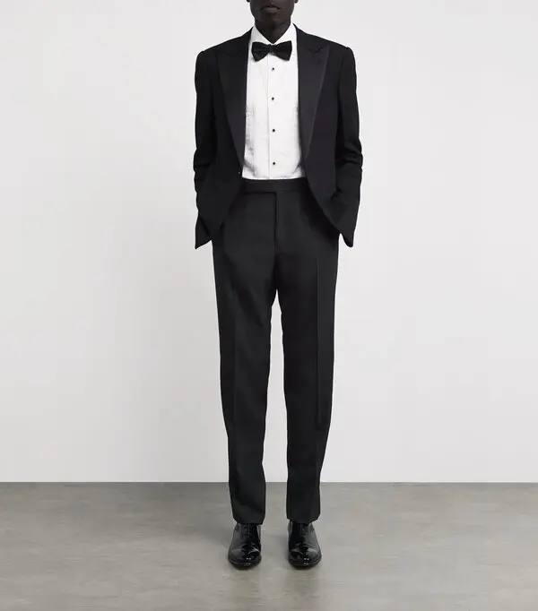 Ralph Lauren Purple Label Wool Gregory Tuxedo Trousers