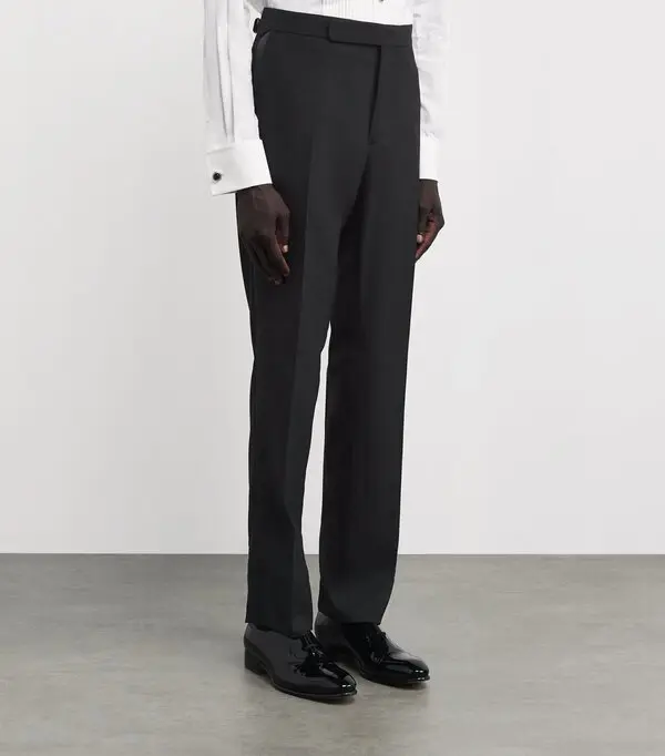 Ralph Lauren Purple Label Wool Gregory Tuxedo Trousers