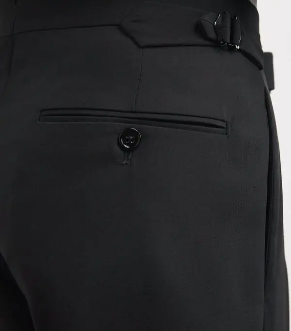 Ralph Lauren Purple Label Wool Gregory Tuxedo Trousers