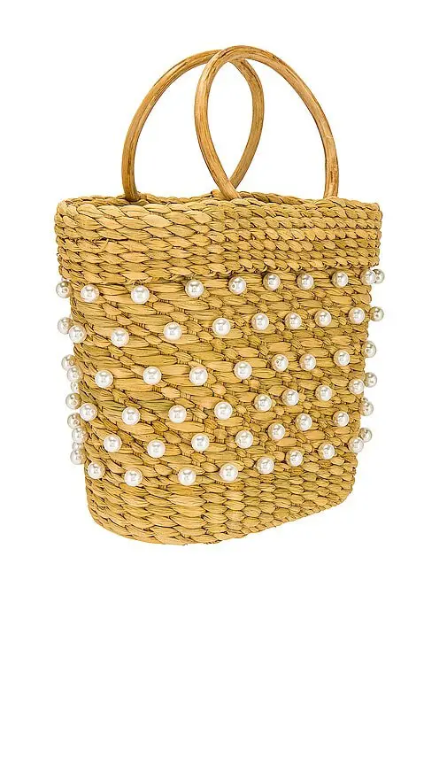 Poolside The Mak Pearl Tote In Tan