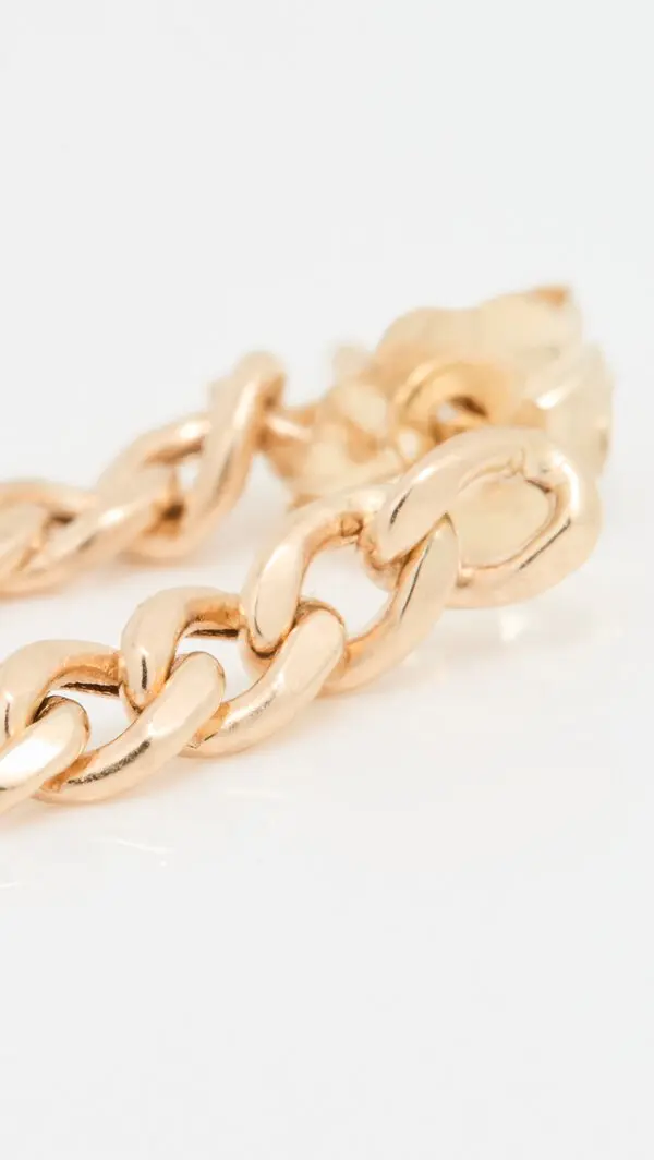 Zoe Chicco 14k Small Curb Chain Huggie Earrings