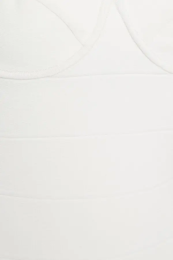 Herve Leger Bandage Dress With Underwired Cups - White