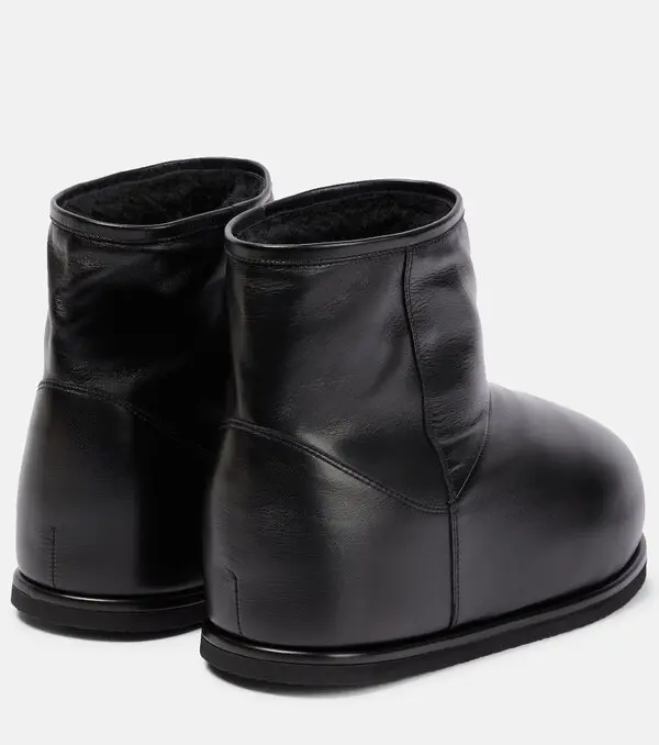 Amina Muaddi Heidi Leather Ankle Boots