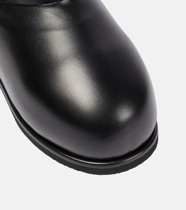 Amina Muaddi Heidi Leather Ankle Boots