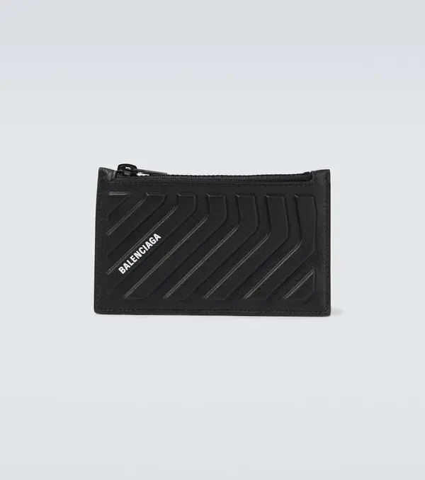 Balenciaga Car Leather Card Holder - Black