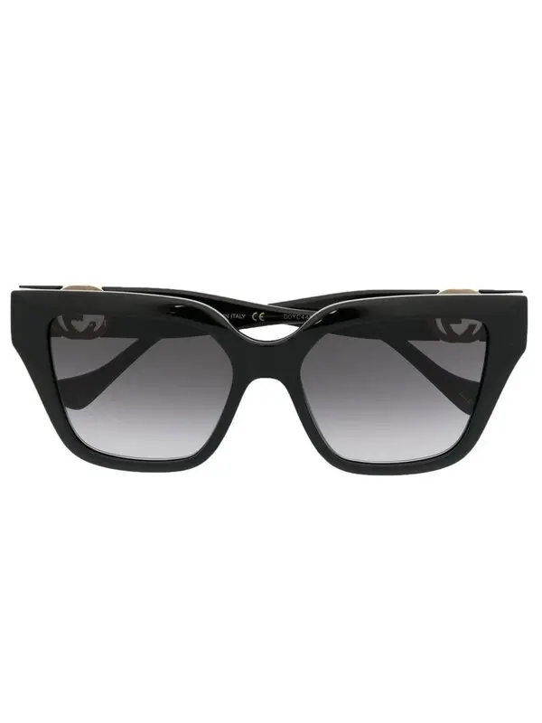 Gucci Logo Square-frame Sunglasses - Black