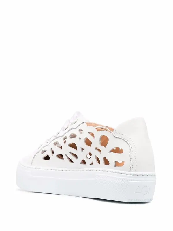 Agl Laser-cut Leather Sneakers