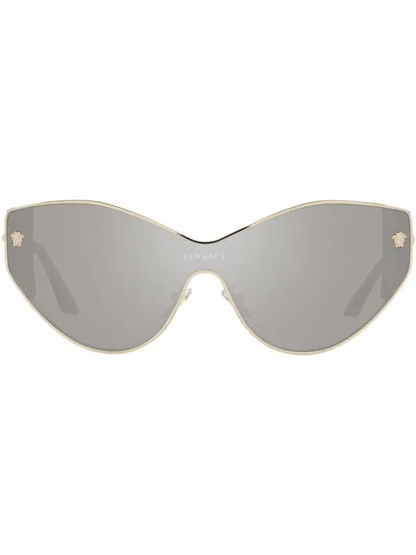Versace Ve2239 Shield Sunglasses - Gold