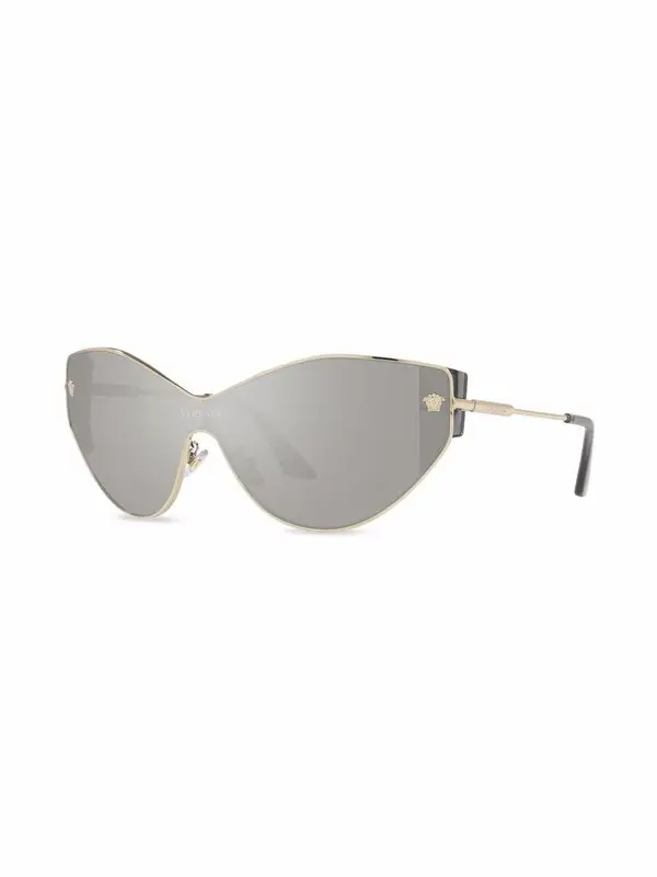 Versace Ve2239 Shield Sunglasses - Gold