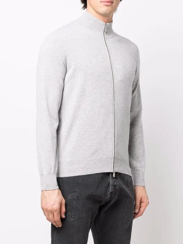 Brunello Cucinelli Zip-up Cashmere Jumper - Grey