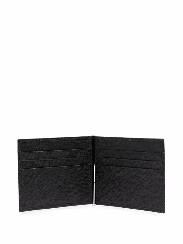 Prada Saffiano Leather Bi-fold Wallet - Black