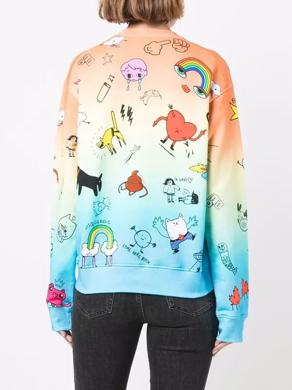 Dsquared2 Doodle-detail Logo Print Sweatshirt