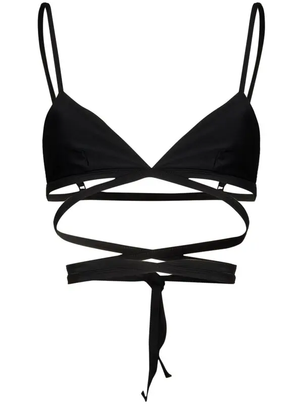 Matteau Wrap-tie Bikini Top - Black
