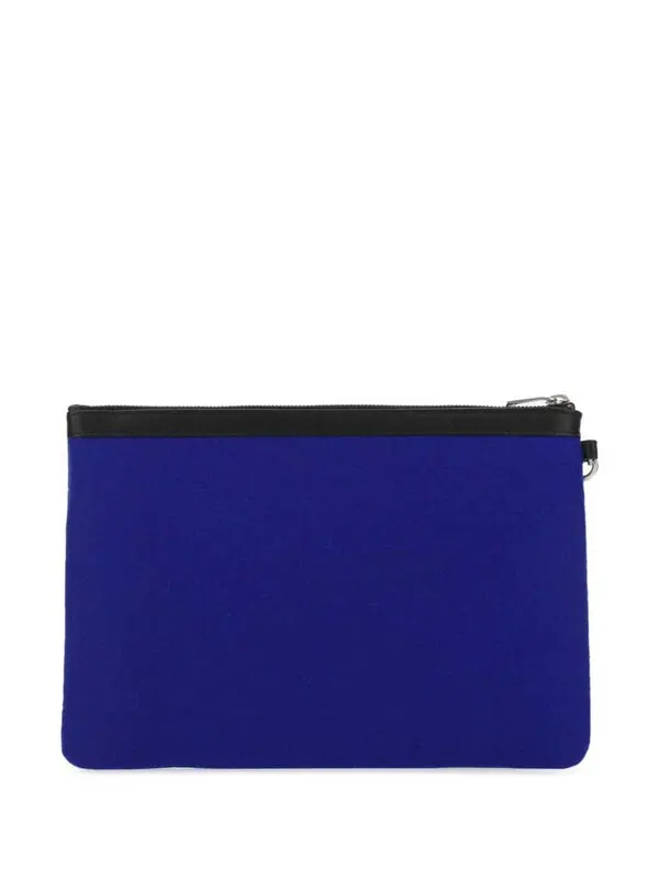 Saint Laurent Logo Lettering Clutch - Blue