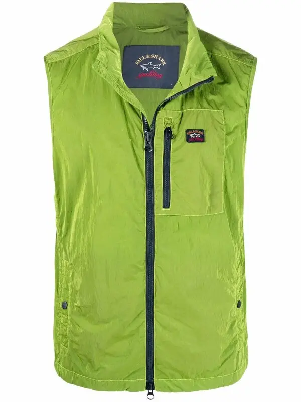 Paul & Shark Logo-patch Zip-up Gilet