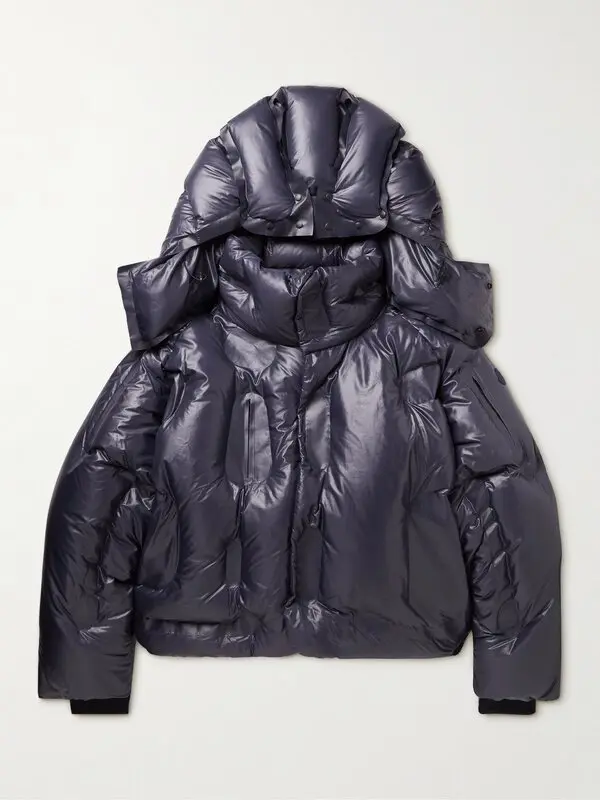 Moncler Dingyun Zhang Klolk Logo-appliquéd Quilted Hooded Down Jacket - Blue