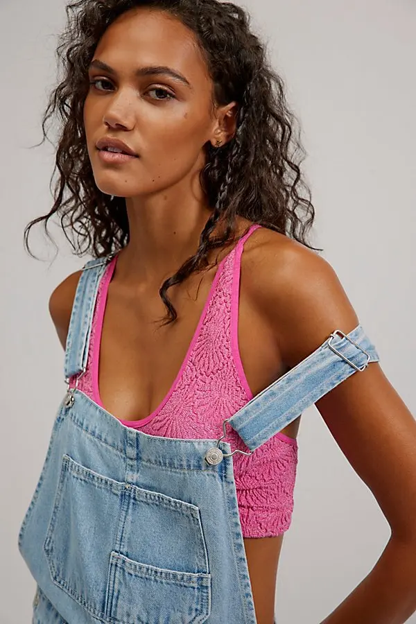 Free People What's The Scoop Floral Bralette - Pink Magic