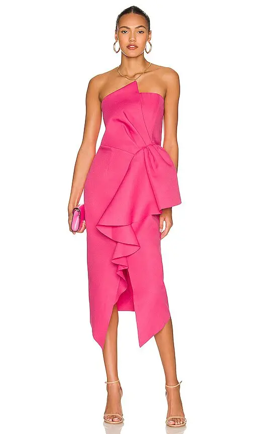 ELLIATT Reception Midi Dress - Fuchsia