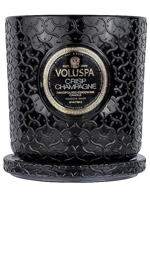 Voluspa Crisp Champ 30oz Boxed Luxe In Black