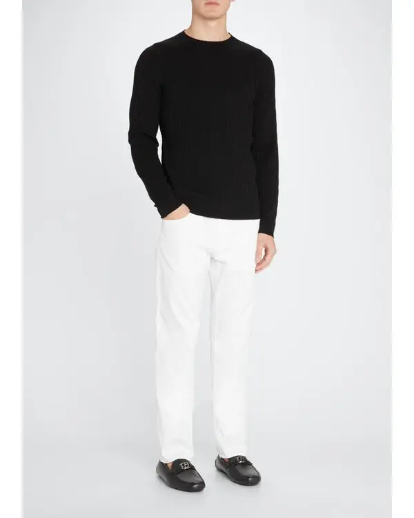 Giorgio Armani Five-pocket Solid Cotton-stretch Pants