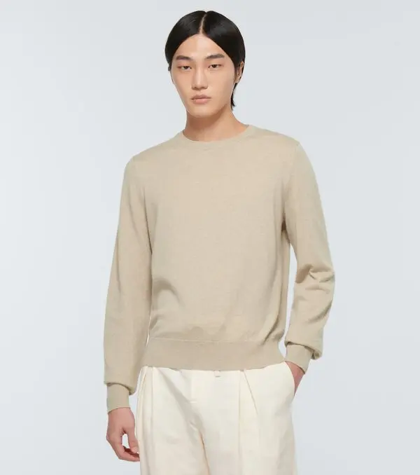 THE ROW Benji Cashmere Sweater - Beige
