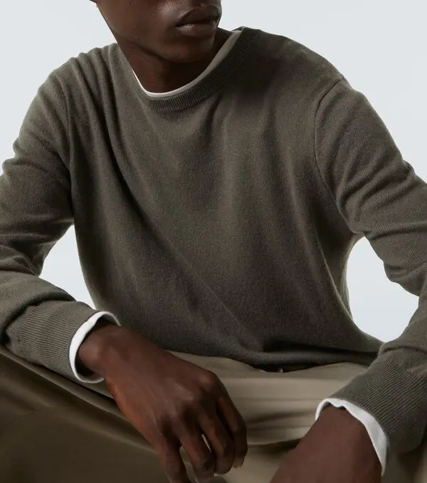 THE ROW Benji Cashmere Sweater - Green