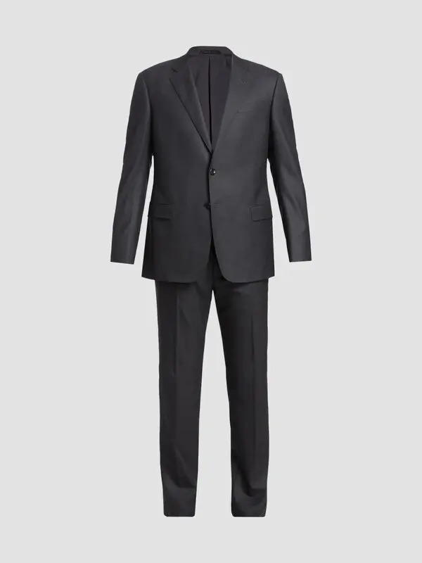 Giorgio Armani Wool & Silk Two-piece Suit - Solid Dark