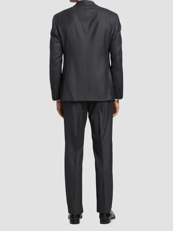 Giorgio Armani Wool & Silk Two-piece Suit - Solid Dark