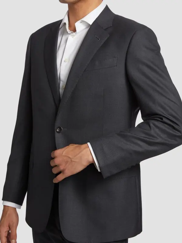 Giorgio Armani Wool & Silk Two-piece Suit - Solid Dark