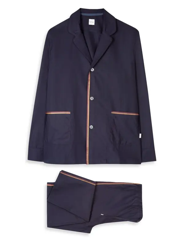 Paul Smith 2-piece Striped Trim Pajama Set