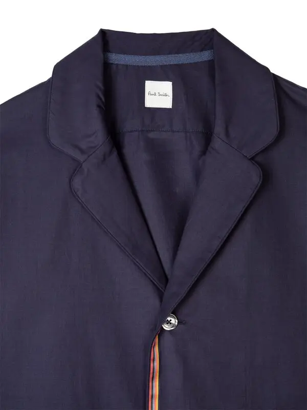 Paul Smith 2-piece Striped Trim Pajama Set