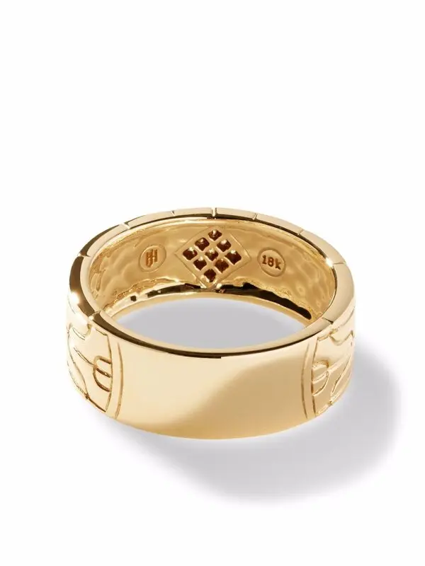 John Hardy 18kt Yellow Classic Chain Diamond Ring
