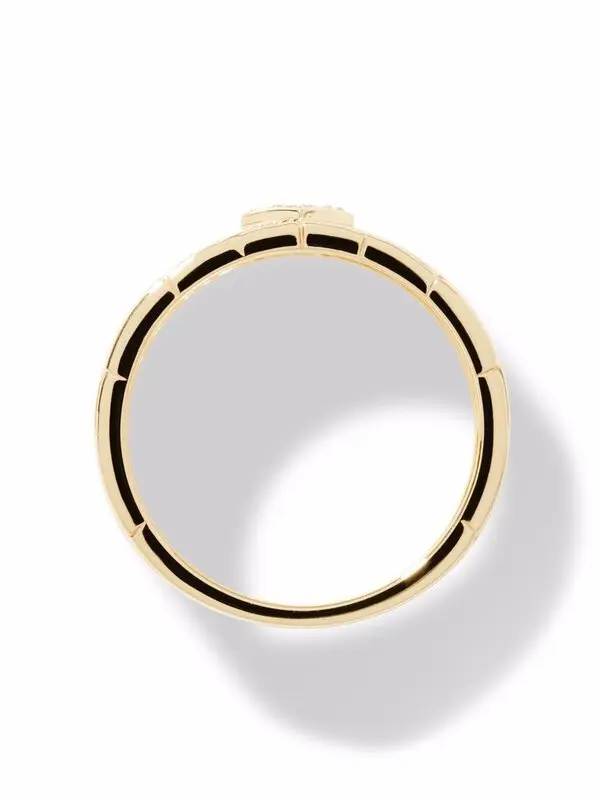 John Hardy 18kt Yellow Classic Chain Diamond Ring