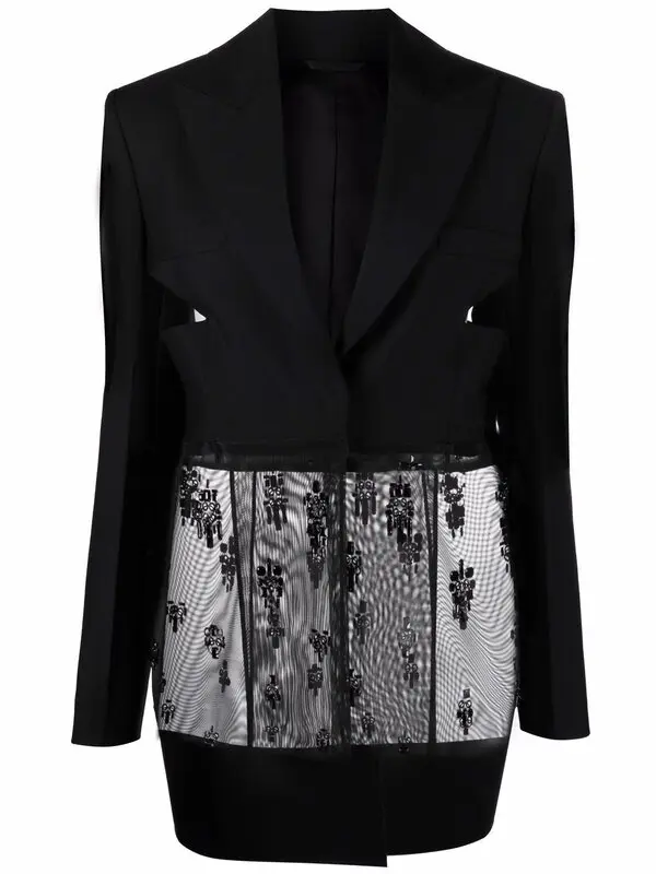 Givenchy Embellished-hem Tailored Blazer
